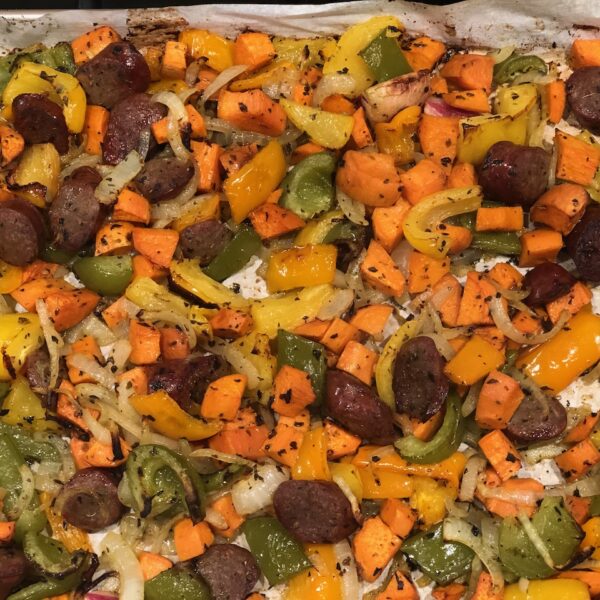 Italian Sausage Sheet Pan Dinner - Bridget's Kitchen