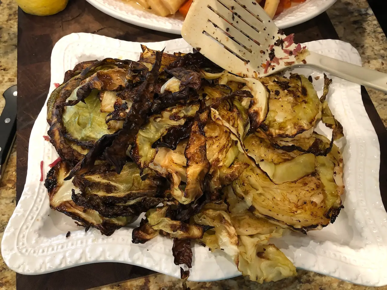 Garlic Roasted Cabbage Steaks - Bridget's Kitchen