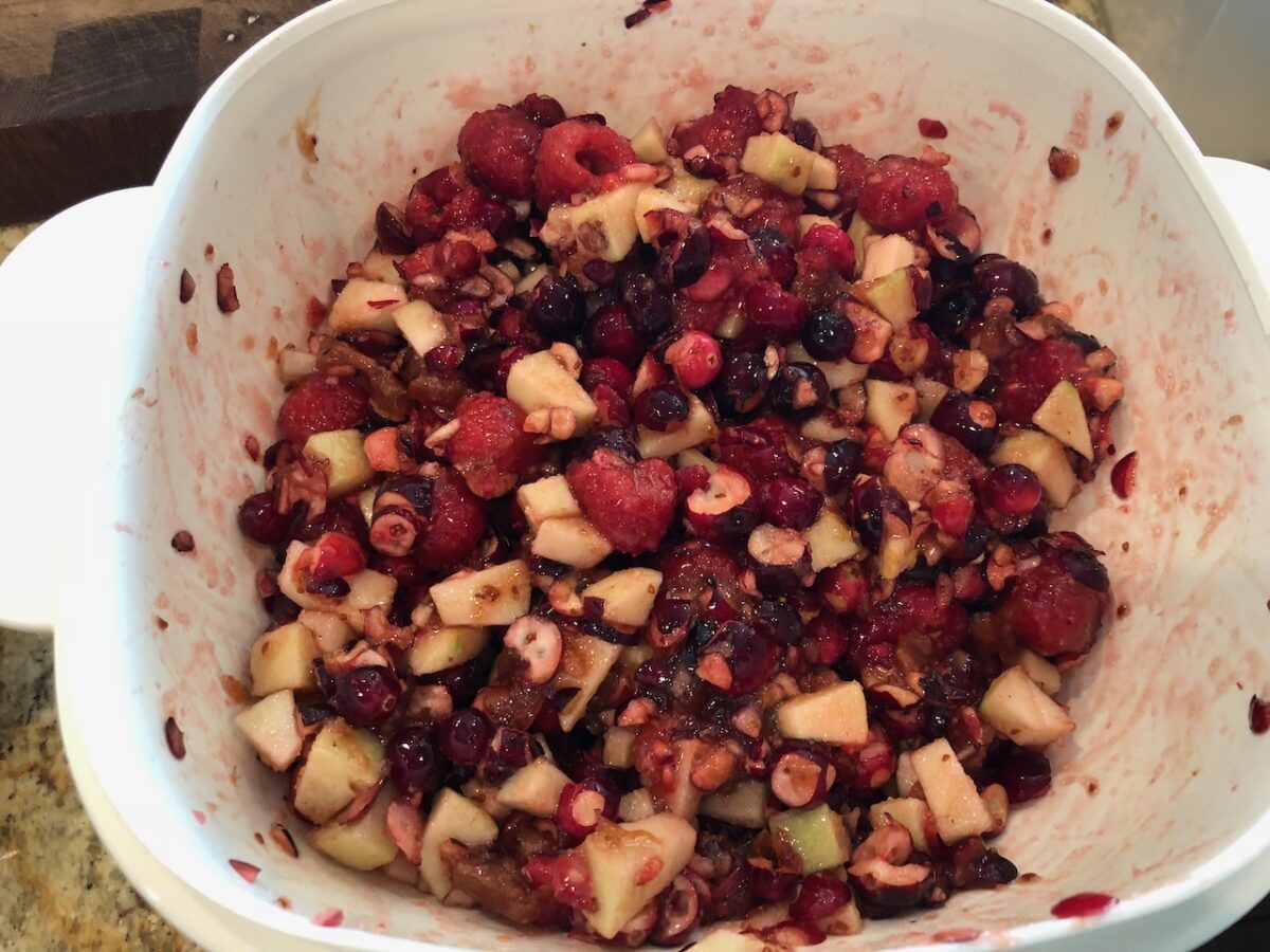 Three Fruit Relish (Cranberries, Apples and Raspberries) - Bridget's ...